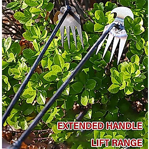 Sdueksi Uprooting Weeding Tool, 2023 New Weeding Artifact Uprooting Weeding Tool, Garden Weeding Tools with 4 Teeth Dual, Best Weeder Tool for Garden Stand Up (20in Iron)