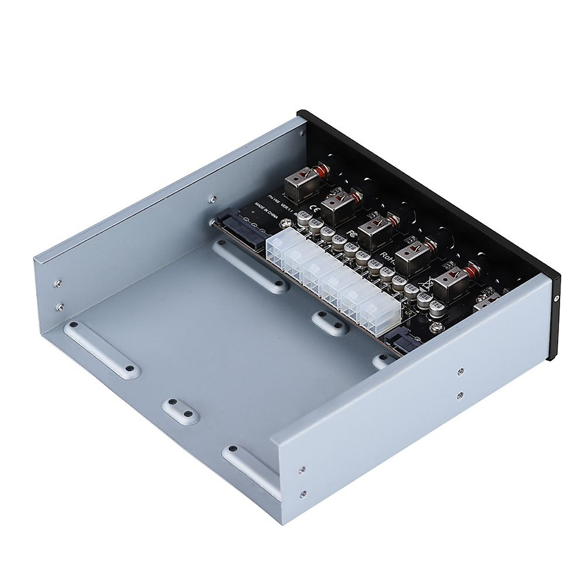 Hard Disk Power Switch, SATA Drive Switch Plastic + Metal Power Switch with 6 Self-Locking Switches SATA Switch, Hard Drive Selector for Desktop Computer for PC