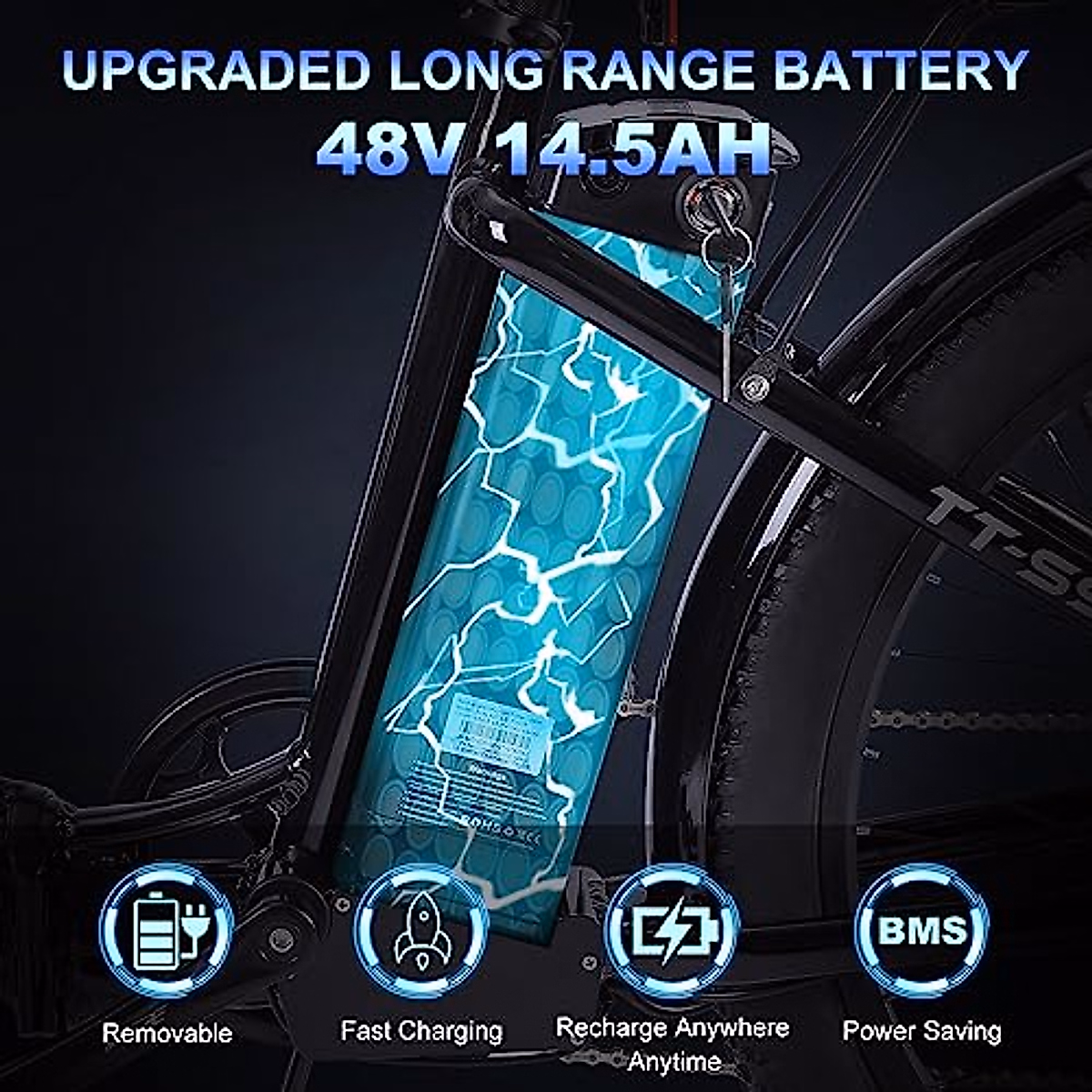 GELEISEN Electric Bike for Adults, 750W 28MPH Electric City Cruiser Bicycle, 26" x 3.0 Fat Tire Step-Thru Ebike with 48V 14.5AH Removable Battery, Professional 7-Speed Folding Electric Commuter Bike