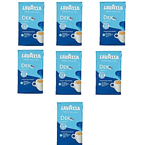 7x LAVAZZA DEK Ground Italian Coffee Espresso 250g Caffeine Free!