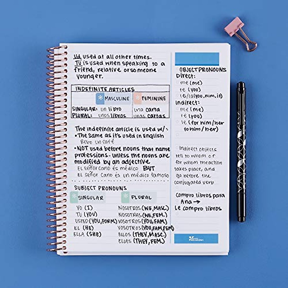 Erin Condren 8.5" x 11" Spiral Bound Productivity Notebook - Rainbow Heart. 160 Lined Page & To Do List Organizer Notebook. 80Lb Thick Mohawk Paper. Stickers Included