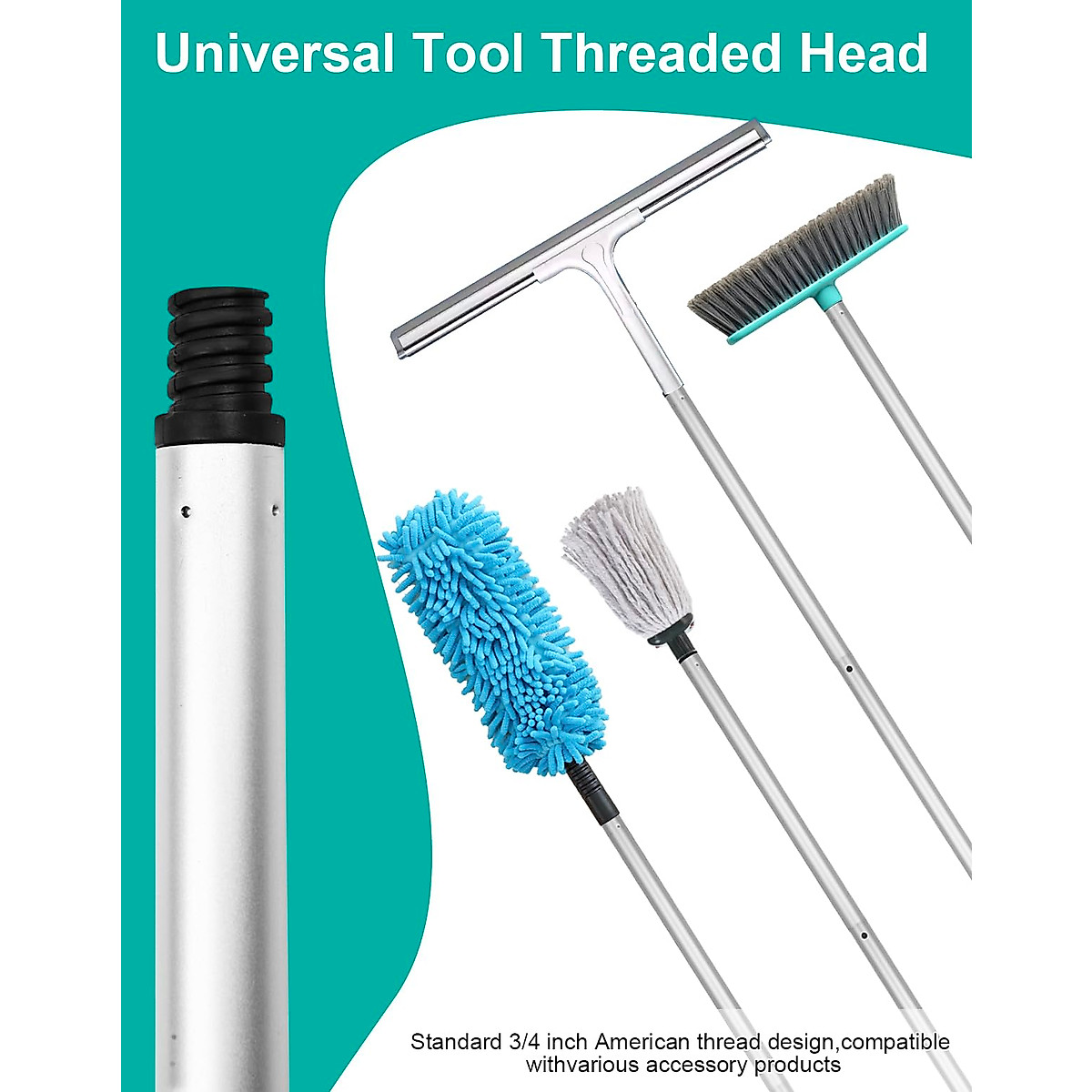 Yetolye Light Bulb Changer for High Ceilings, Lightweight Light Bulb Changer,High Reach Light Bulb Changer Reach up to 18FT,High Ceiling Light Bulb Changer with Pole-12FT Extension Pole