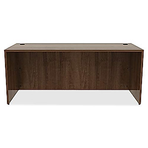 Lorell Essentials Desk, Walnut Laminate