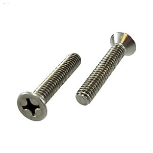 10/24 X 2" Stainless Steel Flat Head Phillips Machine Screws (Pack of 12)