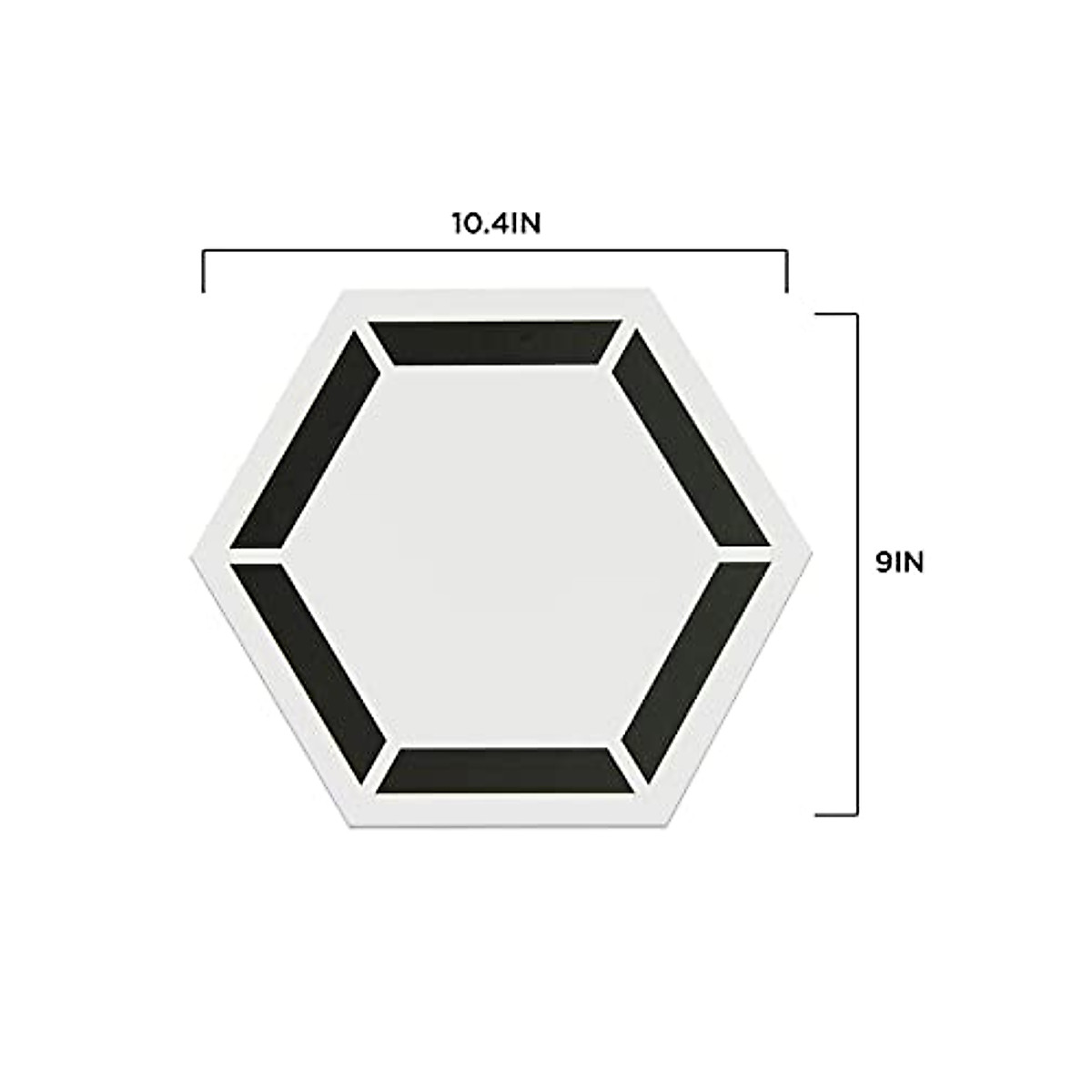 FloorPops 9" x 10.4" Coltrane Peel & Stick Hexagon Vinyl Floor Tiles (10 Tiles), (4.5 sqft/Carton), Off-White