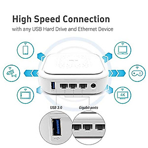 GL.iNet GL-B1300 (Convexa-B) Home AC Gigabit VPN Router, 400Mbps(2.4GHz)+867Mbps(5GHz) High Speed, DDR3L 256MB RAM/32MB Flash ROM, OpenWrt Pre-Installed, Wi-Fi Networking, Power Adapter Included