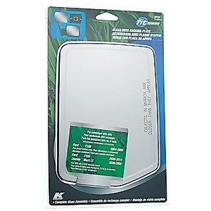 Passenger Side Non-heated Mirror Glass w/backing plate, Ford F150 (does not fit STX models), Mark LT, 6 13/16" x 9 1/8" x 10 1/2" (w/o Blind Spot)