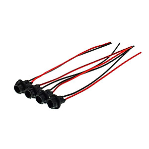 DEVMO 4pcs T10 Wire Wiring Harness W5W 168 194 2825 W3W 147 152 158 159 161 T10 Socket Holder Connector Cable T10 Wedge Base Universal for Cab Marker Roof Lights