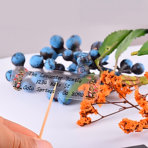 GICOHI Custom Return Address Labels, Personalized Mailing Label Stickers with Floral Designs-Set of 150 (Florals)