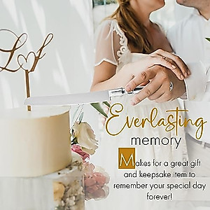 Homi styles Cake Knife and Server - Wedding Cake Knife Set - Serving Set for Receptions, Birthdays - Cake Cutting Set - Match the Color to Your Event Theme - Cake Knife and Cutter (Silver)