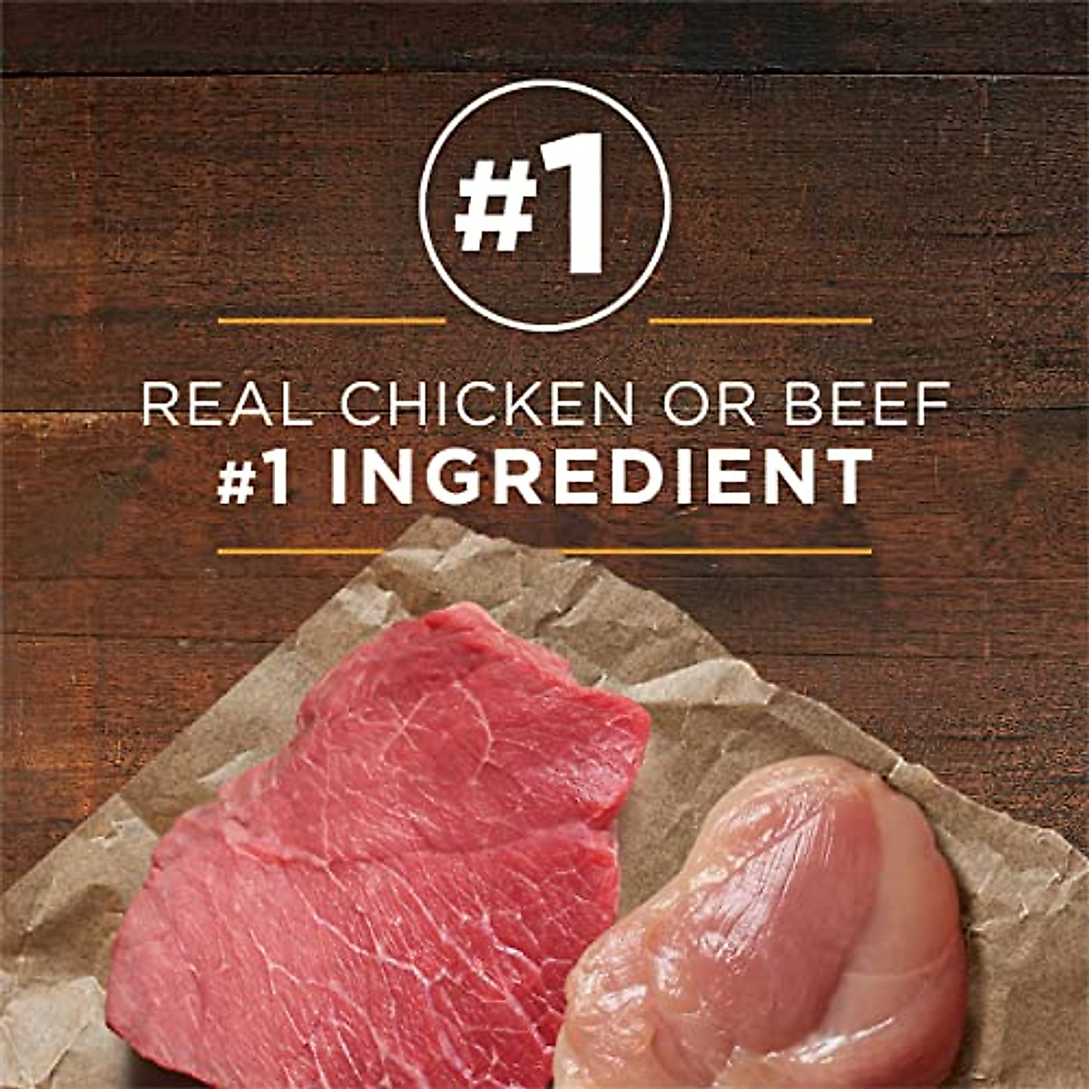 Purina ONE Classic Ground Chicken and Brown Rice, and Beef and Brown Rice Entrees Wet Dog Food Variety Pack - (Packs of 6) 13 oz. Cans