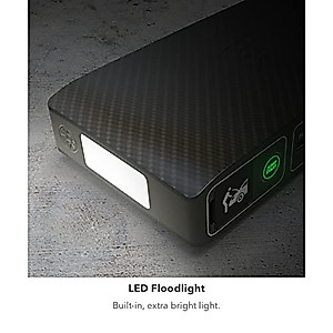 HALO Bolt Compact Portable Car Battery Jump Starter with USB Ports to Charge Devices - Silver Graphite