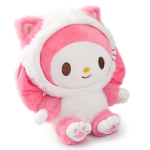 Maikerry My Melo Plush Doll 8", Kawaii Melo Cinnamon Anime Plush Figure Toy, Cute Stuffed Animal Pillow, Perfect Cartoon Theme Party Favor for Girls Children Fans Birthday Decoration (Pink)