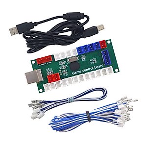 SJ@JX Arcade Game USB Encoder Zero Delay Arcade Button Joystick Controller for PC Raspberry Pi MAME