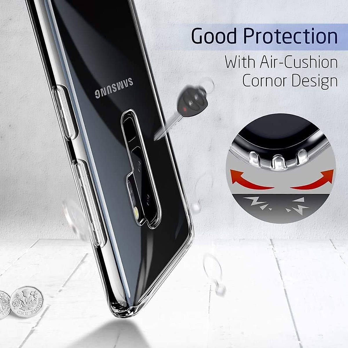 KJYFOANI for Doogee V20 Pro Case with 2 x Tempered Glass Screen Protector, Transparent Shockproof Solf Silicone Protection Case for Doogee V20 Pro, Case for Women Men, (6.43") - Rose Flower