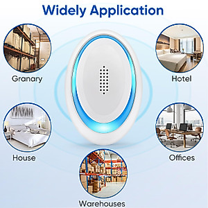 Ultrasonic Pest Repeller,6 Pack Pest Repeller Indoor Plug in Pest Repellent for Insect,Roach,Mice,Spider,Ant,Bug,Mosquito