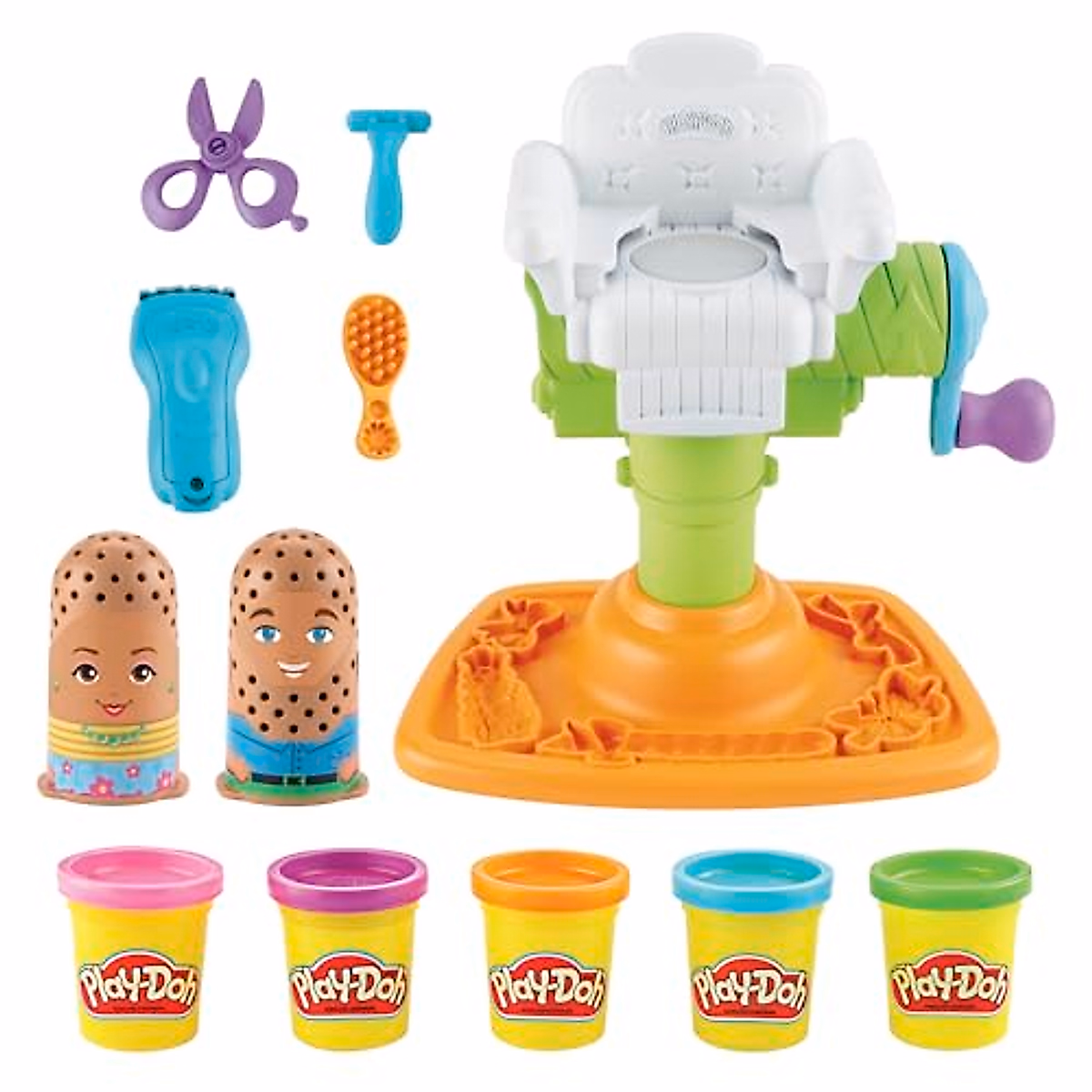 Play-Doh Buzz 'n Cut Fuzzy Pumper Barber Shop Toy with Electric Buzzer ...