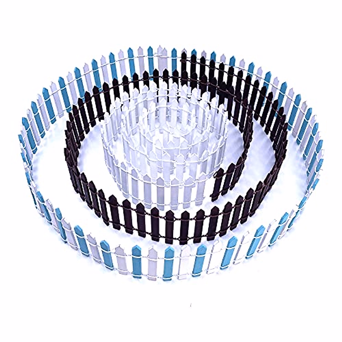 3 Pack 40 Inch Miniature Mini Fairy Garden Wood Ornament Micro-Landscape Wooden Decorative Picket Fence for DIY Crafts Project Dollhouse Flower Bowl Decor Christmas Moss Crop