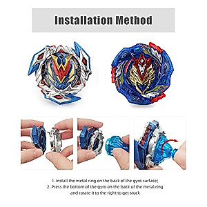 Gytobytle 8 Bey Spinning Top Valtryek Launcher Battling Set, Blade Burst Surge Metal Fusion with Box for Boys Kids