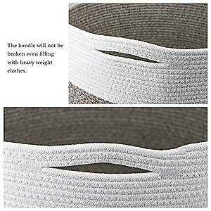 Storage Nest Extra Large Cotton Laundry Basket Gift 21.7"x21.7"x13.8" Suitable for Loading Blankets, Toys, Clothes and Other Sundries You Need.?