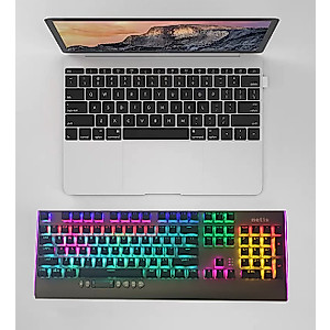 Netis K3101 Wired Mechanical Gaming Keyboard Rainbow Backlit Cherry MX Red Switches Equivalent with Multimedia Wheel for Gaming and Office PC Laptop Desktop Computers