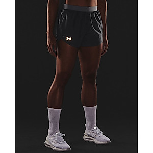 Under Armour Women's Fly By 2.0 Running Shorts , Steel Full Heather (035)/Steel , Large