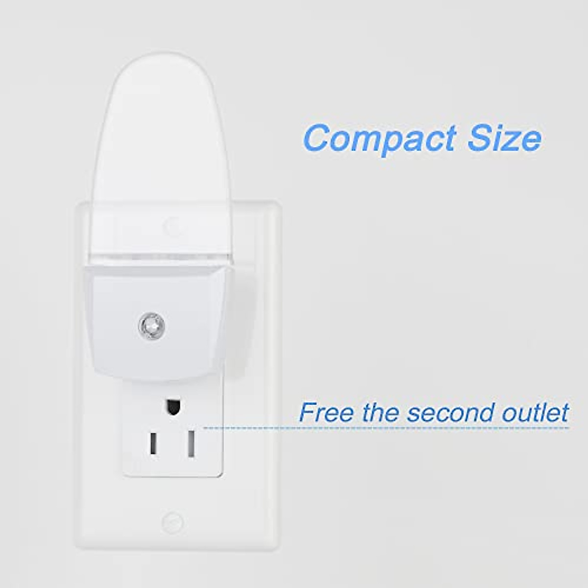 4 Pack Night Light Lamp with Dusk to Dawn Sensor, Plug in, Blue Led Night Light