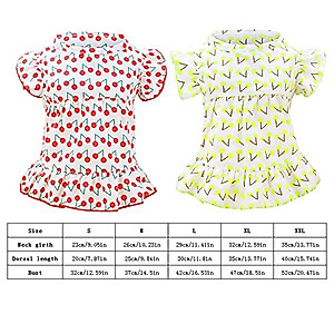HonpraD Dog Dresses Large Pet Dresses Spring and Summer Pet Clothes Spring Cute Pet Supplies Cotton Dresses Thin Skirt