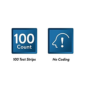 ReliOn Prime Blood Glucose Test Strips | Blood Glucose Test Strips | Test Strips for Diabetes | Blood Sugar Test Strips | Diabetic Test Strips | Reli On Prime Test Strips 100 Count + STS Sticker.