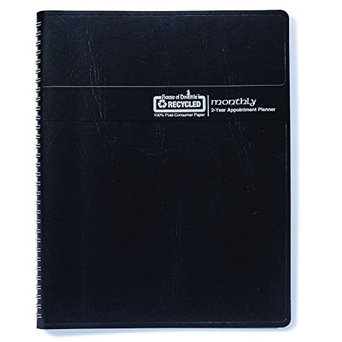 House of Doolittle 2023-2024 Monthly Calendar Planner, 2 Years, Expense Log, 6.9 x 8.75 Inches, Black Leatherette Cover (HOD268002-23)