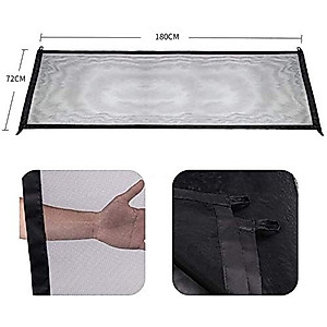 70 inch Net for Dogs Pet Safety Gate, Portable Folding Mesh Magic Corridor Barrier, Safe Guard Install Anywhere, Safety Fence for Hall Doorway Kitchen Stairs Extra Wide