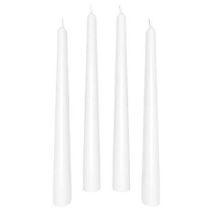 Sonedly 8 inch Taper Candle 4 Pack - Home Decor Dripless Candles Long Burning Smokeless and Unscented Candlesticks - Tapered Candles for Home - 6-Hour Burning White Candles