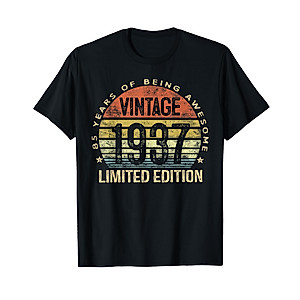 85 Year Old Gifts Vintage 1937 Limited Edition 85th Birthday T-Shirt