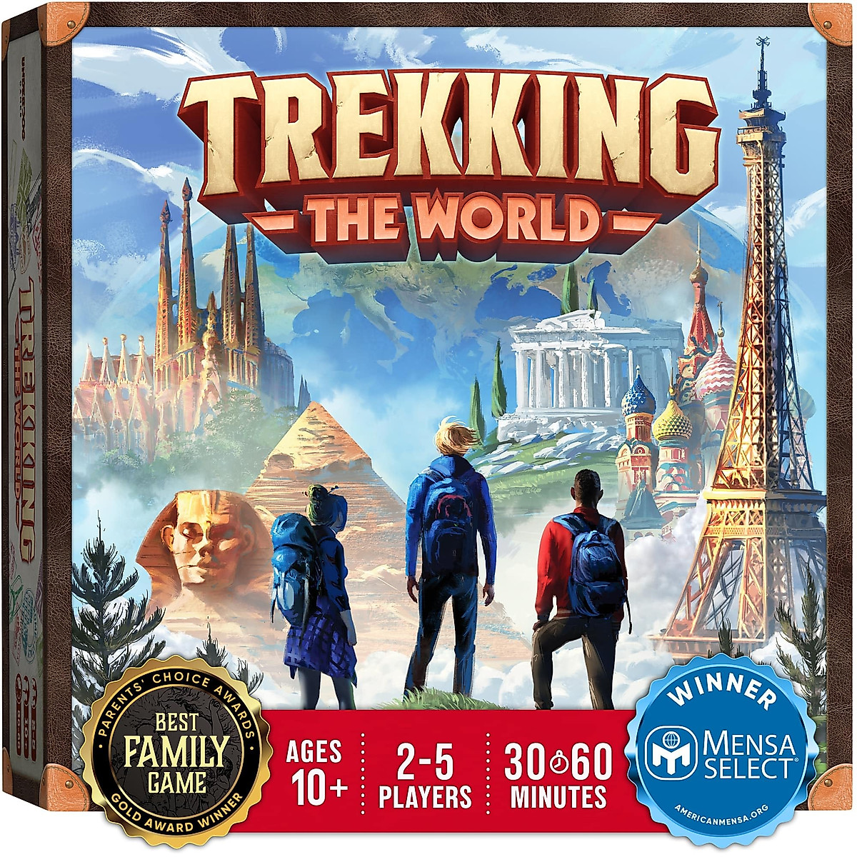 Trekking The World - The Award-Winning Board Game for Family Night | Explore The Wonders of The World | Perfect for Kids & Adults | Ages 10 and Up