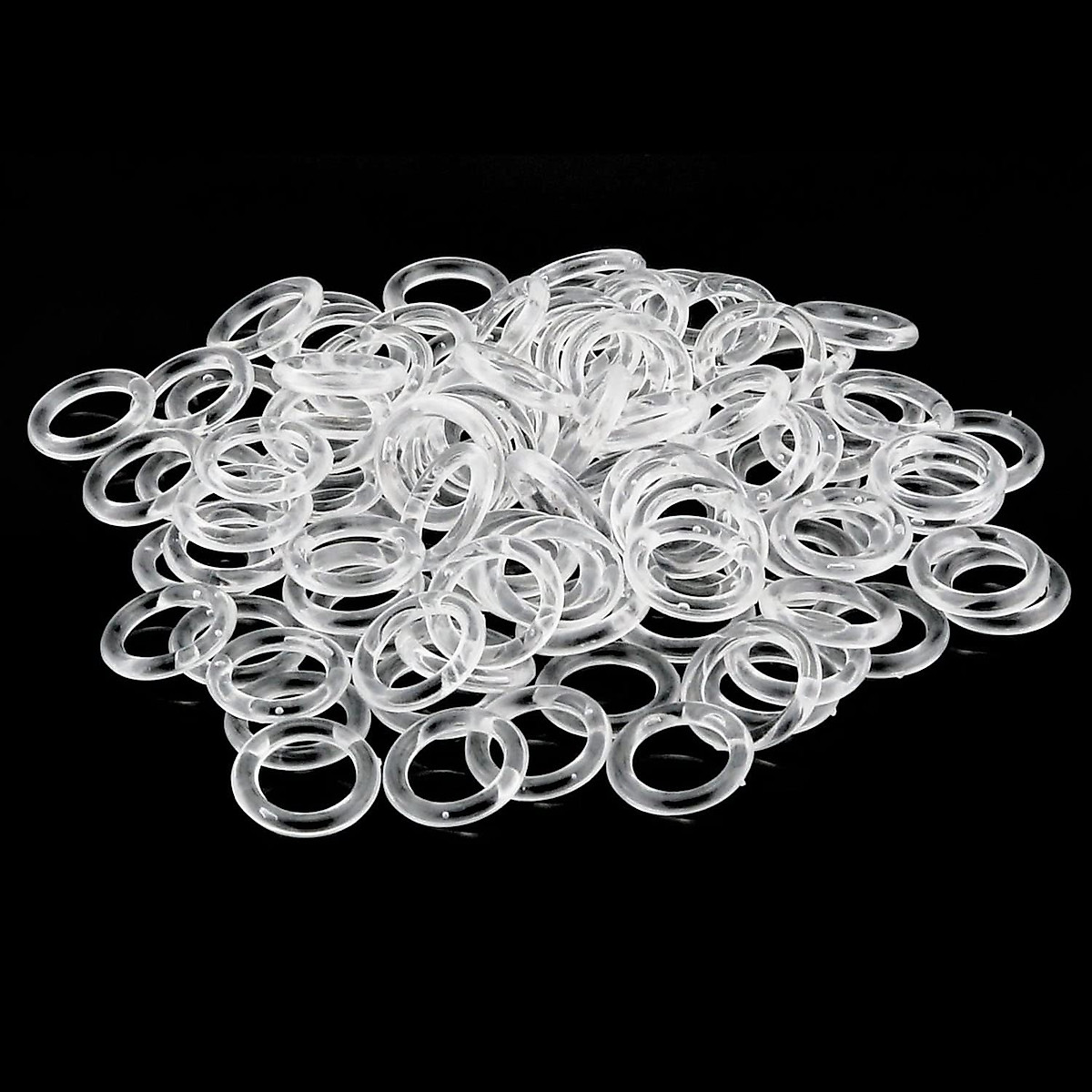 Cafe Curtain Ring ZZLZX 100PCS Clear Plastic Rings, O-Rings for Roman Shades, Roman Blind Curtain Rings