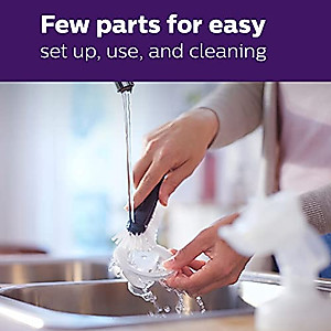 Philips AVENT Double Electric Breast Pump Advanced, with Natural Motion Technology, with Clear Natural Response Baby Bottles, White Pump, Gray Bag, Pouch, and Belt, SCF394/62