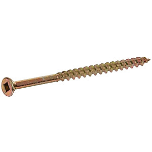 Hillman 48260 8 X 3-Inch Square Drive Multipurpose Wood Screw, 250-Pack, Yellow Zinc