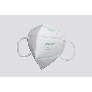 POWECOM KN95 Face Mask for Adults with Filtration > 95%, Comfortable Ear Loops and Lightweight Design, 10-Pack