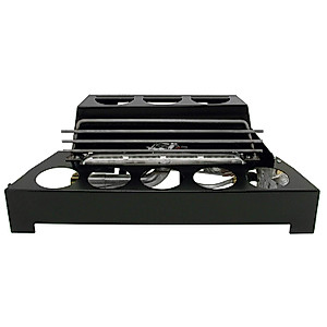 Rasmussen Alterna Vent Free FireBalls Burner Kit (AFB24-BL-AFB24-S-B-N), 24-Inch, Remote Ready Millivolt Safety Pilot, Natural Gas, Smooth FireBalls/12 Pieces/Black