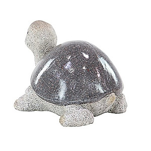 Deco 79 Polystone Turtle Decorative Garden Sculpture Indoor Outdoor Garden Statue, Outdoor Sculpture 13" x 12" x 10", White