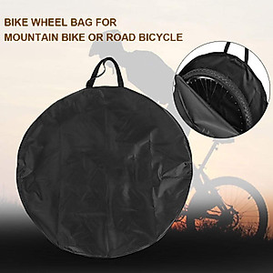 Keenso 27.5 Inch/29 Inch Cycling Double Wheel Bag Wheel Carrying Package Bags Bike Wheels Accessories (for 27.5in Wheel)