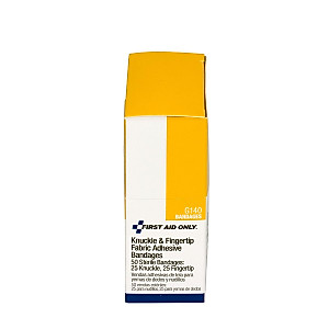 First Aid Only G140 Fabric Adhesive Bandages, Assorted Sizes (25 Knuckle Bandages / 25 Fingertip Bandages)