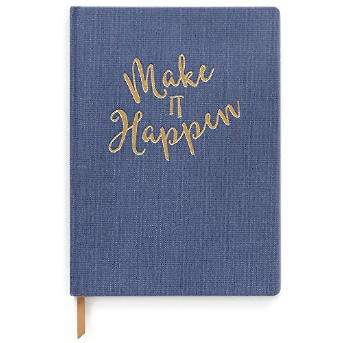 DesignWorks Ink Cloth Bound Personal Journal, Blue - Make it Happen