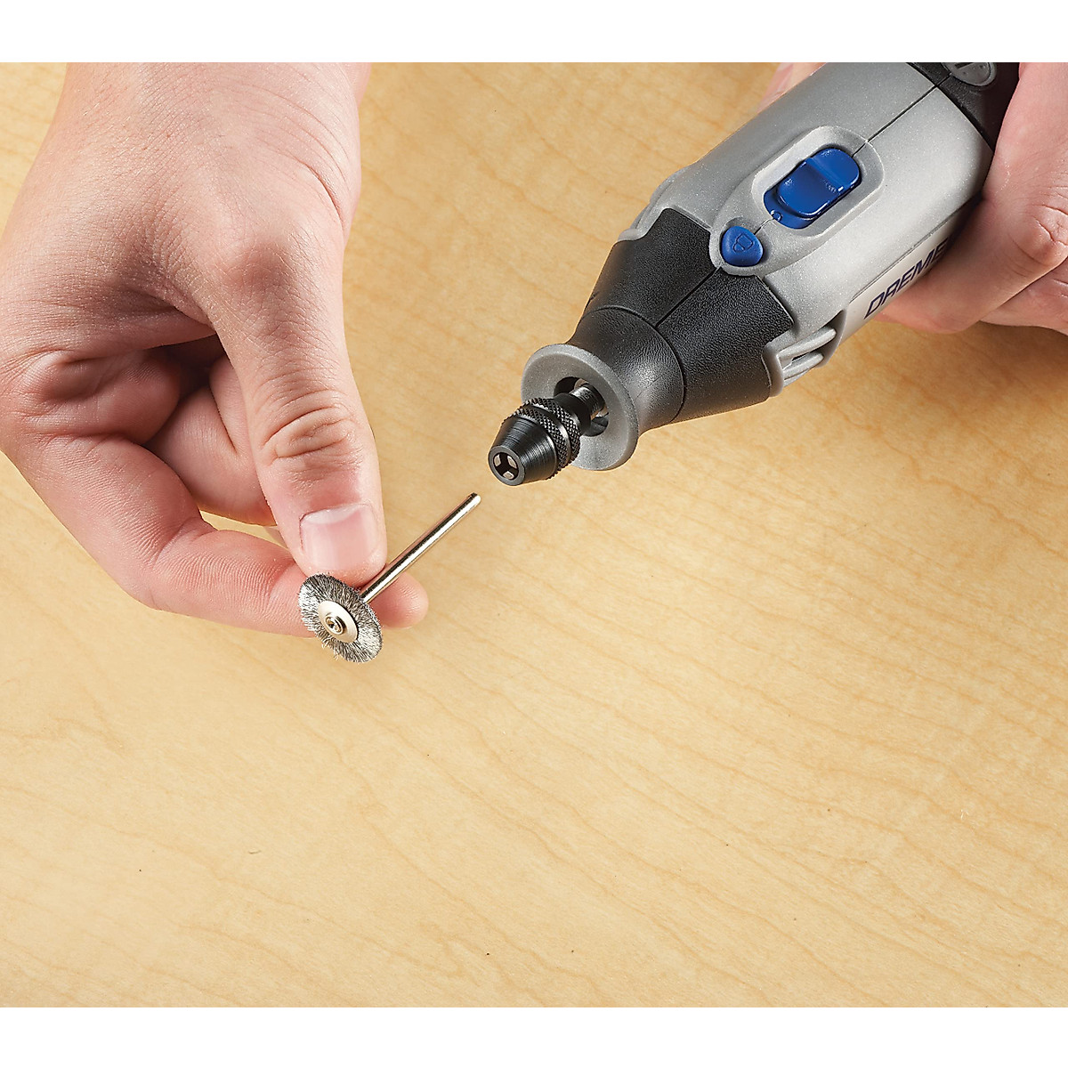Dremel 4486 Keyless Chuck, ideal for 1/32” (0.8mm) to 1/8” (3.2mm) Shank Rotary Tool Accessories , Silver