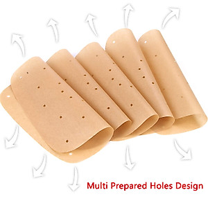 JANYUN 150Pcs 8.5 inch Air Fryer Parchment liners Papers Accessories, Square Bamboo Steamer Papers Sheets