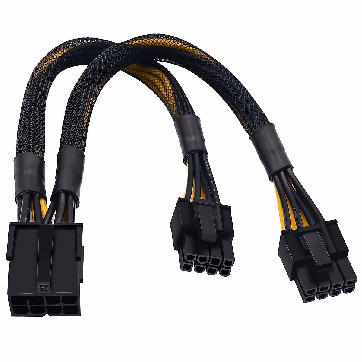 COMeap 8 Pin PCIe Splitter Cable, GPU VGA PCIe 8 Pin Female to 3X 8 Pin(6+2) Male PCI Express Adapter Extension for Bitcoin Ethereum Mining 11.4-inch(29cm)
