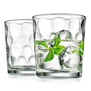Glaver's Whiskey Glasses 13 oz. Barware Set of 4 Old Fashioned Glasses for Whisky, Scotch, Bourbon, Liquor, and Cocktails.