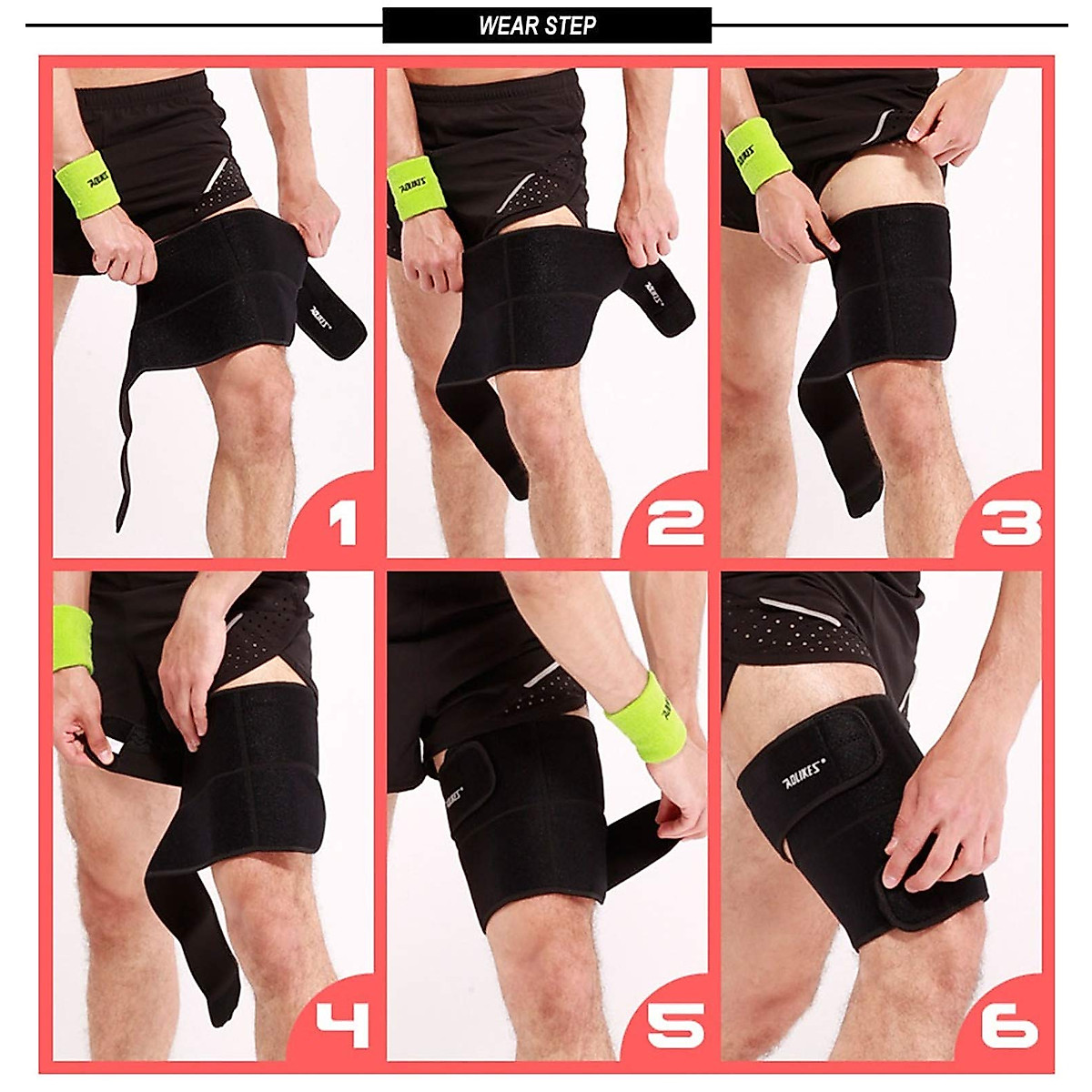 Mcolics Compression Thigh Recovery Sleeve for Hamstring Pain, Groin Pain, & Quad Support - Guaranteed to Speed up Recovery & Relieve Pain and Soreness - Great for Running & All Sports! (1 Sleeve)