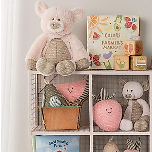 DEMDACO Farmer's Market Bright Colors 7 x 7 Polyester Fabric Baby Soft Touch Feel Book