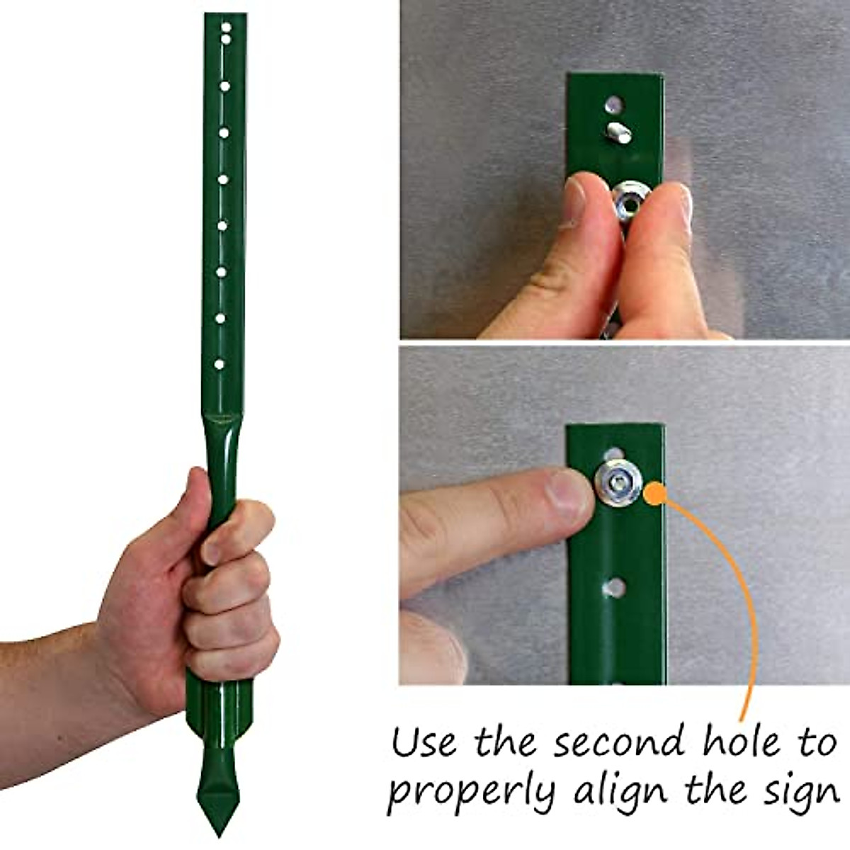 SmartSign “No Soliciting No Excuses - Private Property, No Trespassing, 24 Hour Surveillance” Sign for Lawn | 21” Tall Stake & Sign Kit